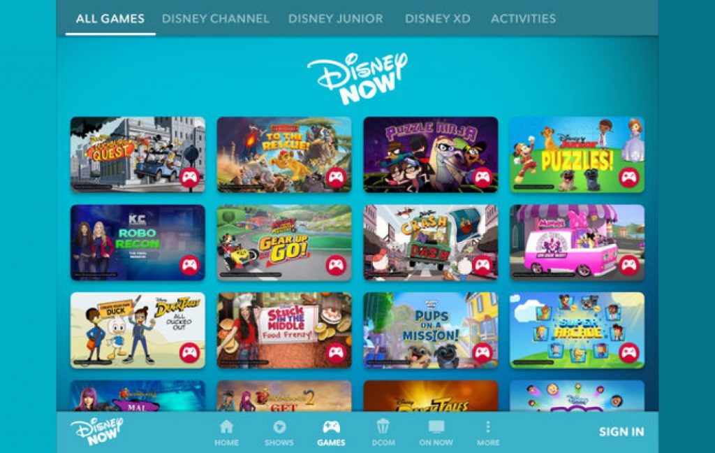 Acceso al contenido Disney desde la app DisneyNow